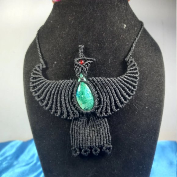 Jewelry | Peruvian Necklace Woven In Macrame Thread And Natural Stone ...